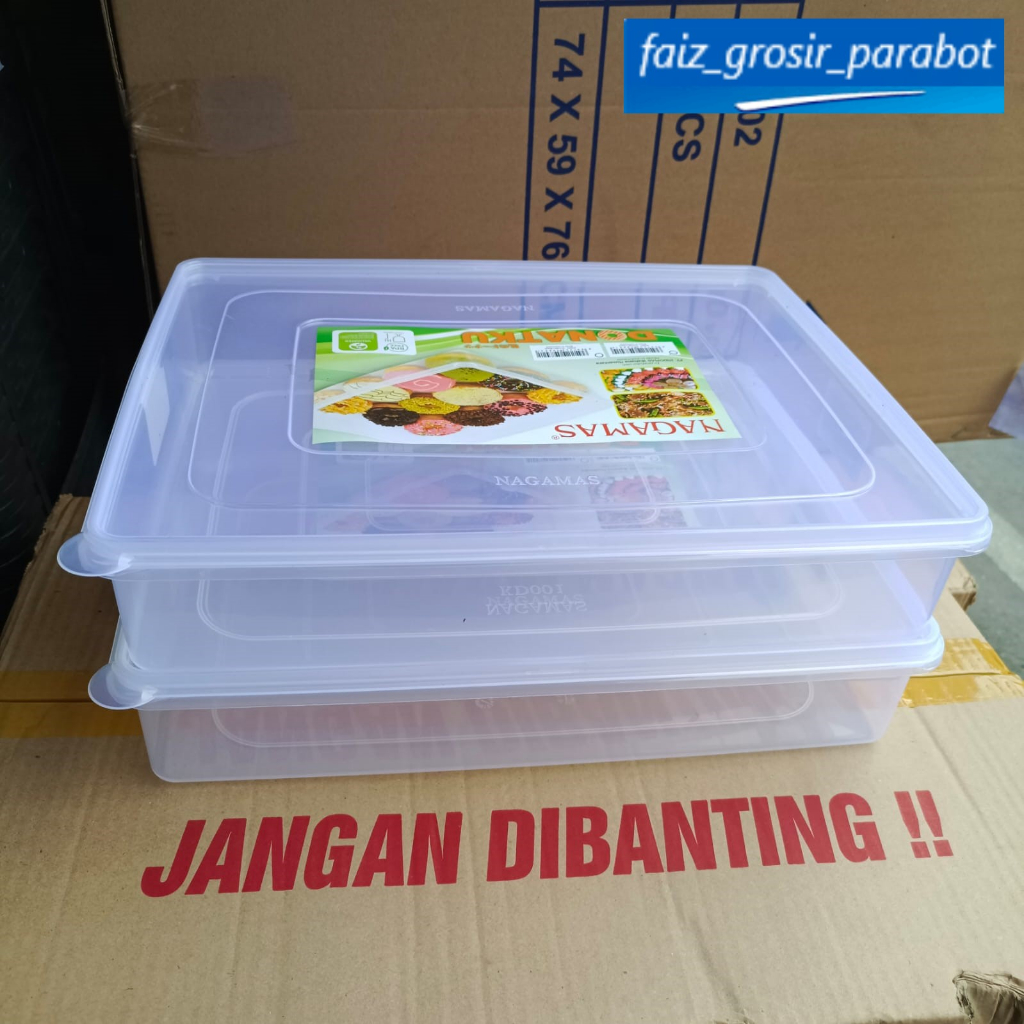 Jual Tempat kotak donat plastik Naga mas/ Kotak box penyimpanan donat ...