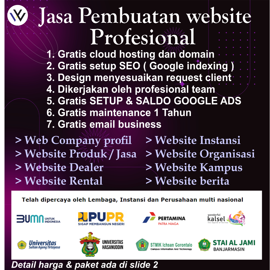 Jual Jasa pembuatan website professional - Proses 1-4 Hari - Bergaransi ...