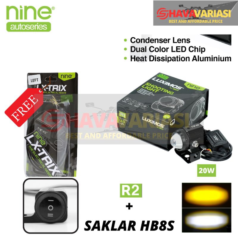 Jual Lampu LED NINE LUMINOSLED R2/Q2 shooting led lampu tembak sorot ...