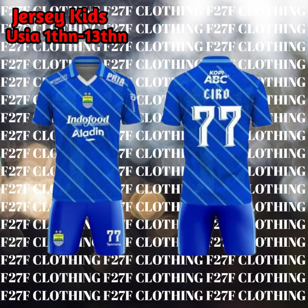 Jual Jersey kits setelan baju bola anak ciro persib bandung home musim ...