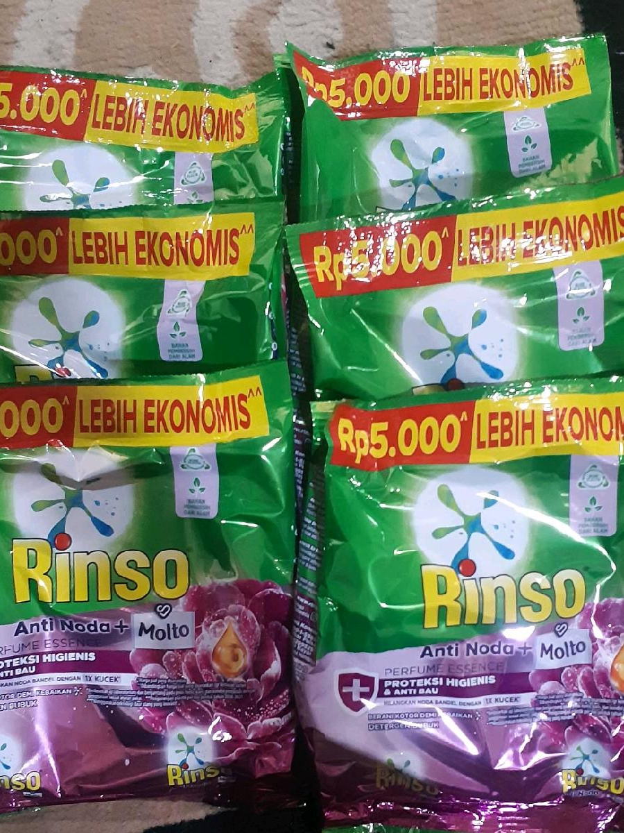 Jual PAKET ISI 6 sabun cuci RINSO ANTINODA 195gr | Shopee Indonesia