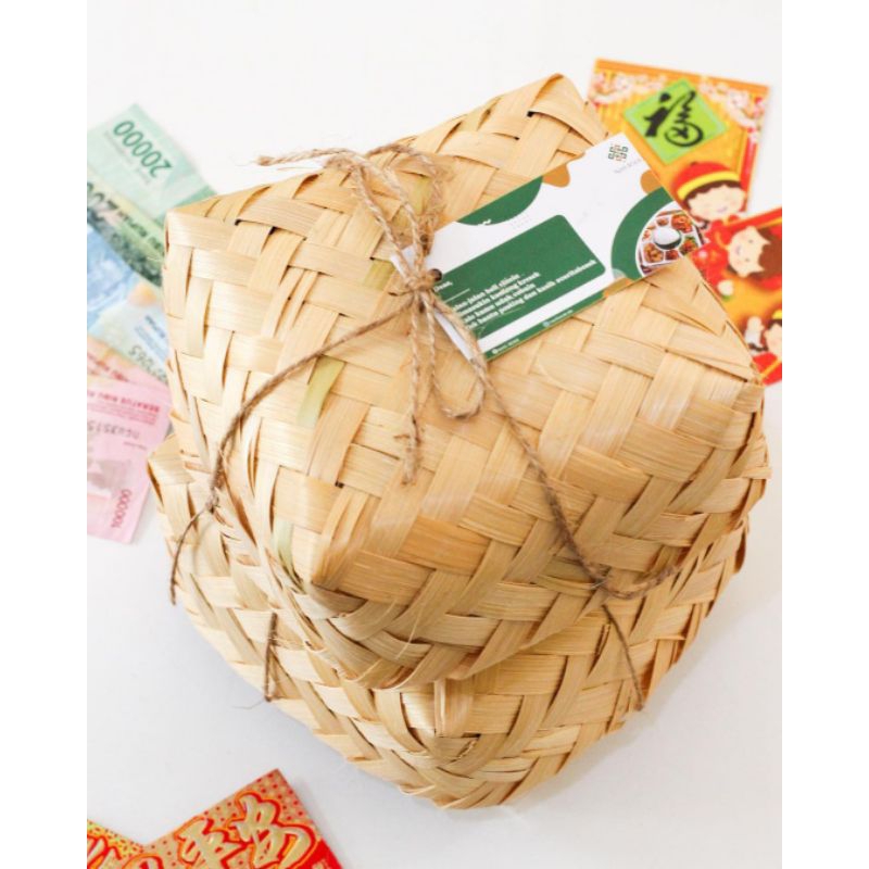 Jual Besek Bambu 20X20 Sepasang Besek Nasi Souvernir Hampers Hantaran ...