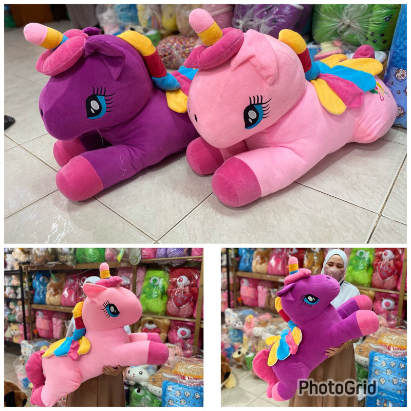 Jual boneka kuda pony lying jumbo | Shopee Indonesia