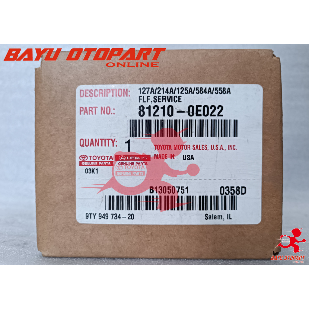 Jual LAMPU FOGLAMP KANAN - KIRI TOYOTA HIACE COMMUTER 81210-0E022 ...