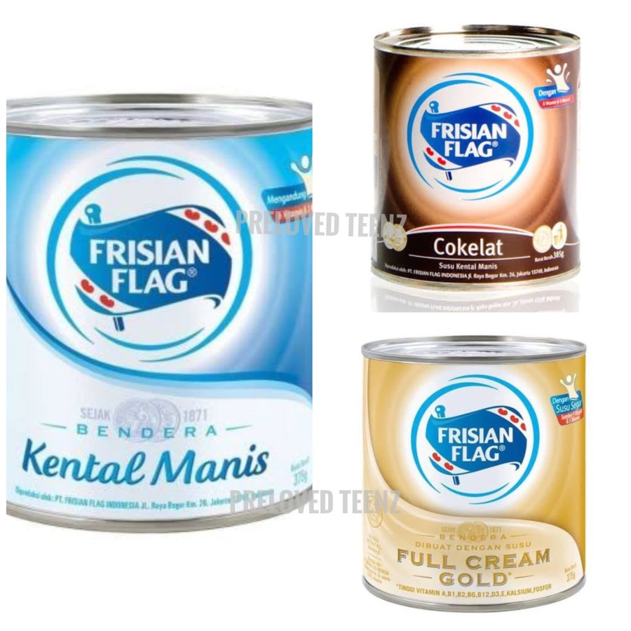 Jual Bendera Frisian Flag Susu Kental Manis Kaleng 370gr (All Varian ...