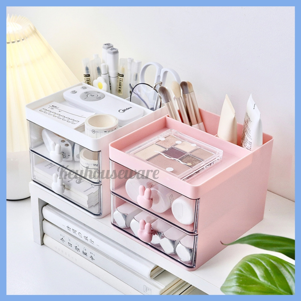 Jual LC-003 Rak Kosmetik Laci 2 Tingkat Kepala Kelinci Laci Susun Rak ...