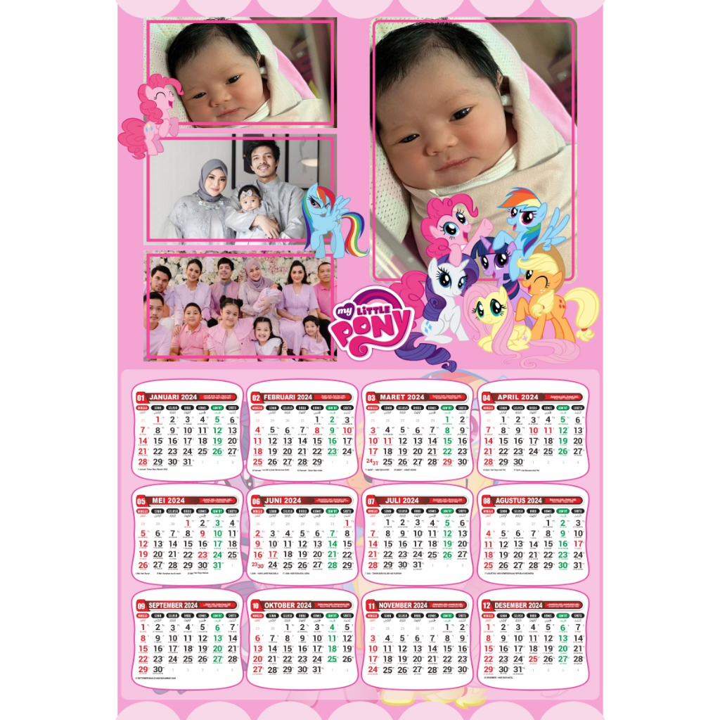 Jual Kalender Karakter 2024 Kalender Foto Kalender Custom New