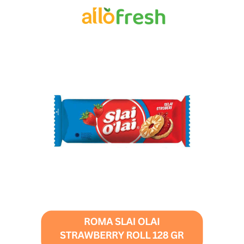 Jual Roma Slai Olai Strawberry Roll 128 gr | Shopee Indonesia