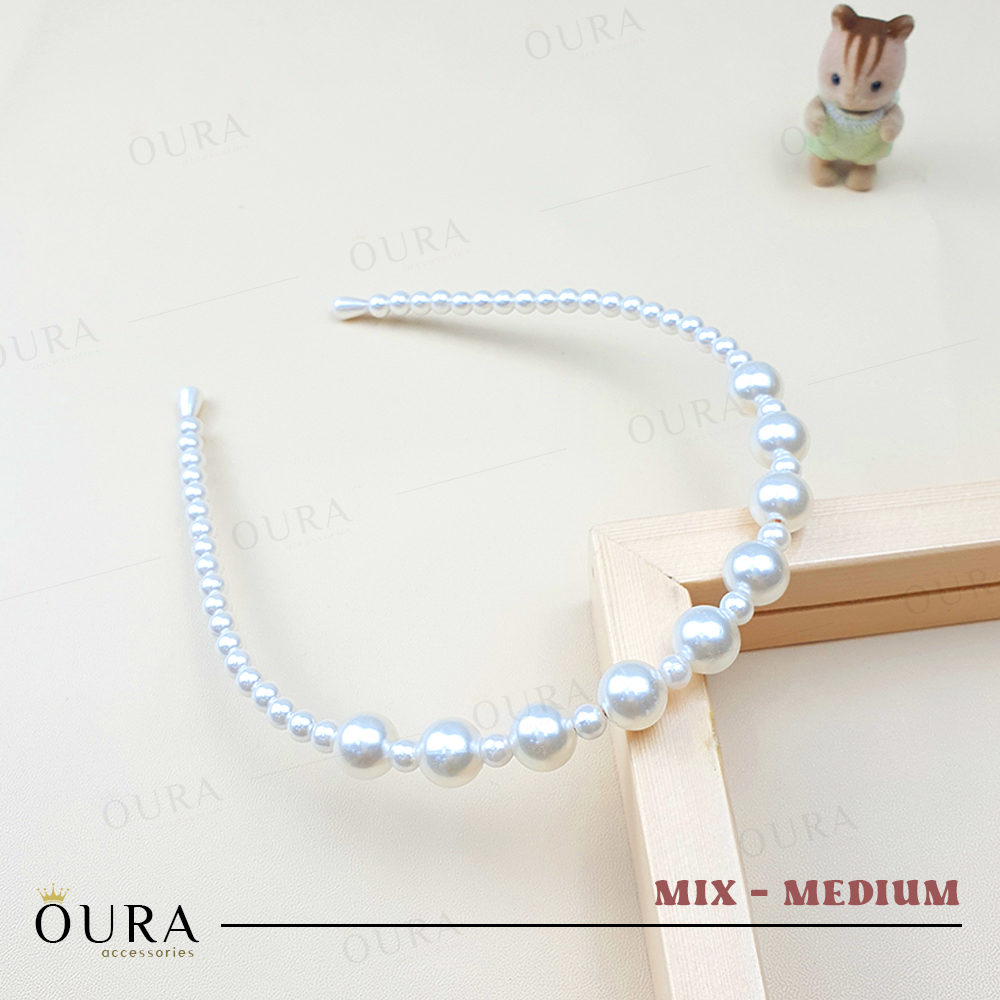 Jual Bando Wanita Dewasa Korea Style Bandana Mutiara Korean Pearl ...