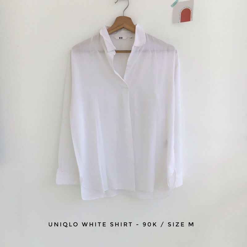 Jual UNIQLO WHITE SHIRT | Shopee Indonesia