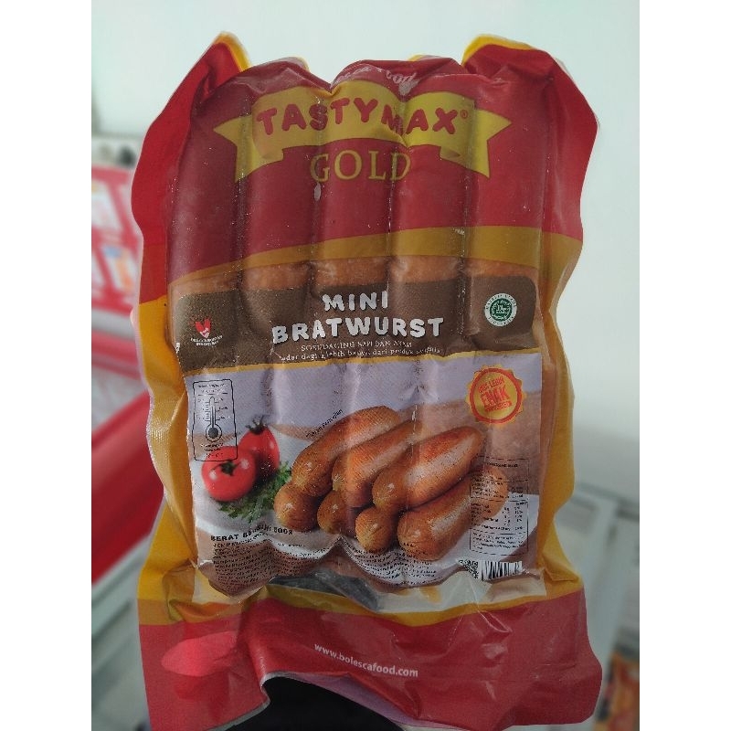 Jual sosis tasty max gold mini bratwurst 500gr | Shopee Indonesia