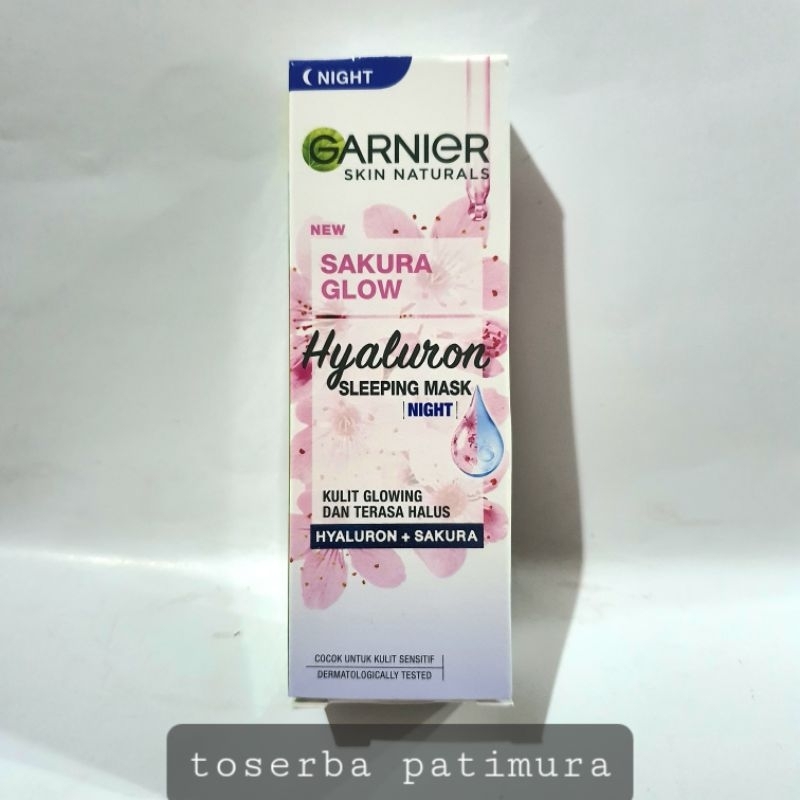 Jual Krim Malam Garnier Sakura Glow Sleeping Mask Night Cream 20ml ...