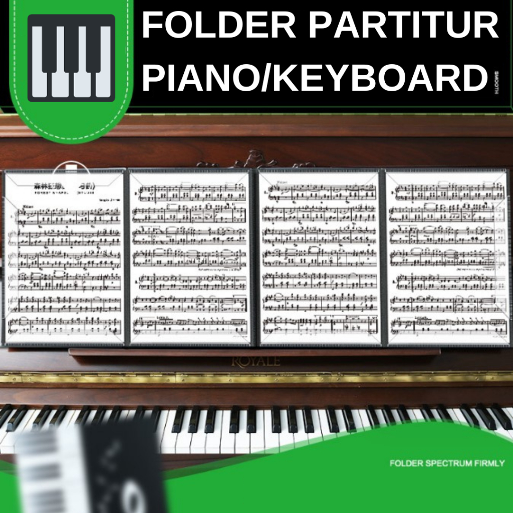 Jual Folder Penahan Partitur A4 Piano Keyboard 4 Halaman Buku Sheet ...
