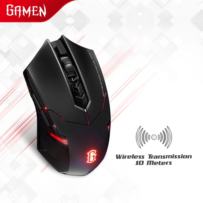 Jual GAMEN Mouse Gaming Wireless GM300W 2400 DPI Black / Mouse USB ...