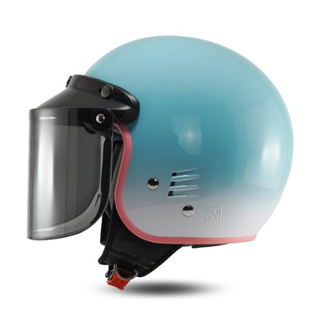 Jual R-SIX Helm Bogo Retro Pet Warna Pendek Terbaru Helem SNI Wanita ...