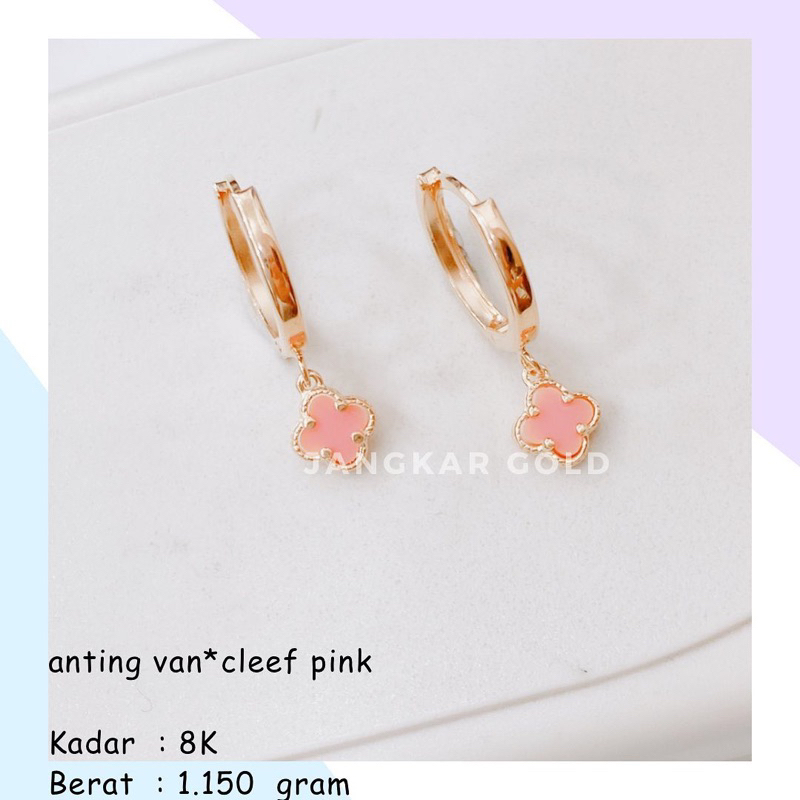 Jual ANTING VANCLEEF PINK 8K 1.150GR VAN CLEEF VC VCA | Shopee Indonesia