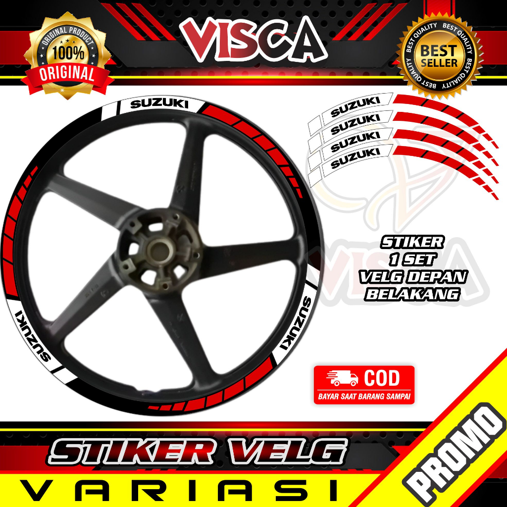 Jual Stiker Velg List Velg Motor Stiker Velg Ring 17 Suzuki | Shopee ...