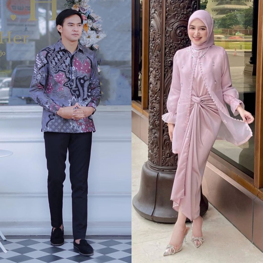Jual NEW ARRIVAL - Batik Couple Kebaya Modern Oneset Polos Outer ...