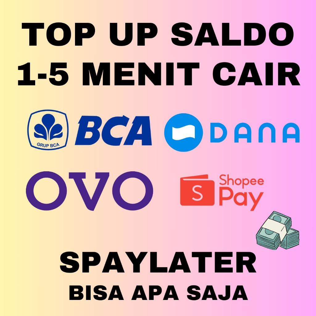Jual Topup SALDo APA SAJA apapun bisa ToP UP dana | Shopee Indonesia