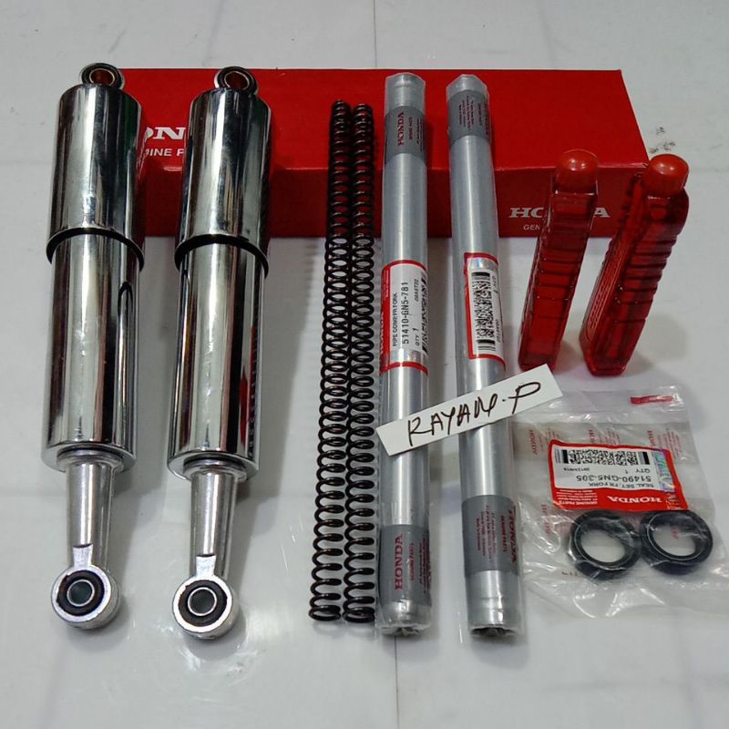 Jual sok depan + belakang Astrea grand legenda per+sil+oli | Shopee Indonesia