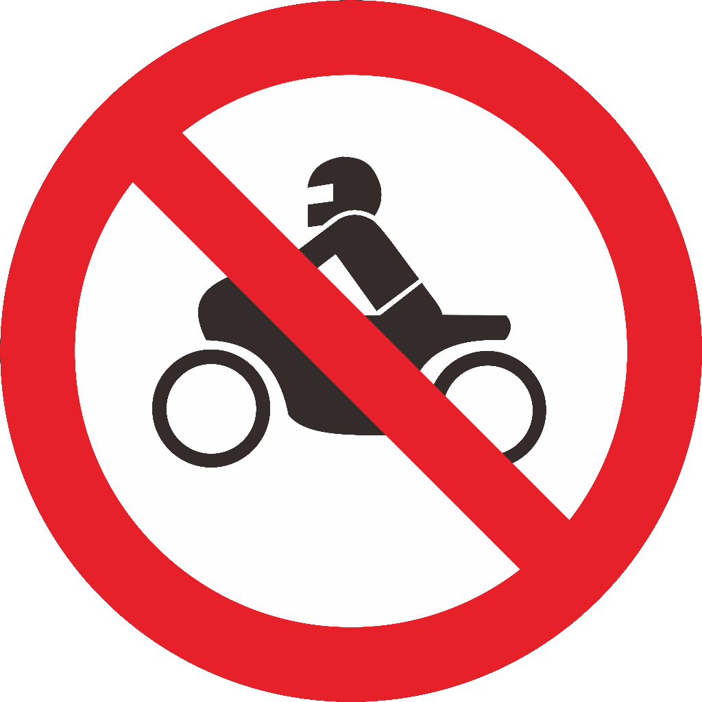 Jual Rambu Motor Dilarang Masuk Diameter 60cm, Diameter 45cm plat ACP 3 ...