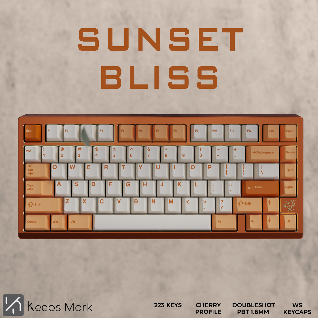 Jual WS Sunset Bliss Keycaps Doubleshot PBT | Shopee Indonesia