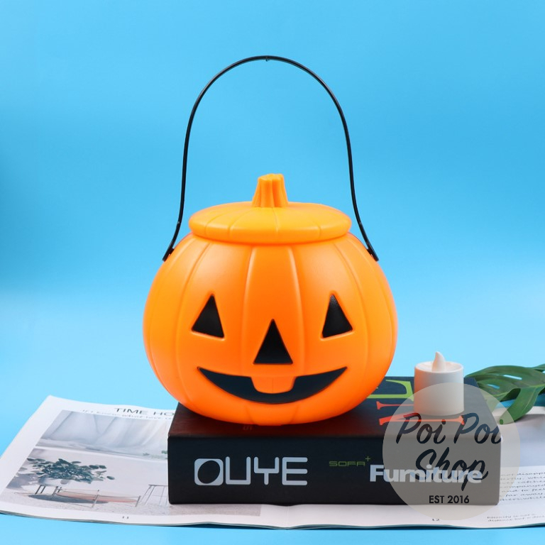 Jual Tas Tempat Permen Halloween Ember Plastik Bucket Labu Kostum Trick ...