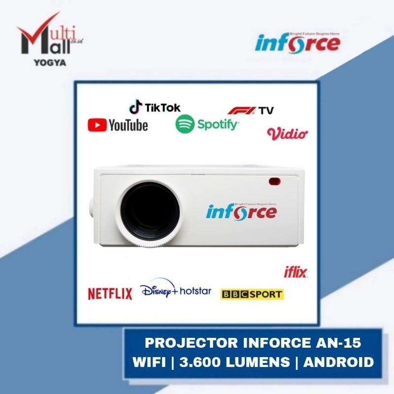 Jual Inforce Projector AN-15 4K 3600 Lumens Wifi Android Portable for ...