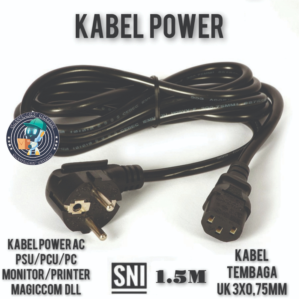 Jual Kabel Power AC PC CPU Komputer Power Supply Monitor | Shopee Indonesia