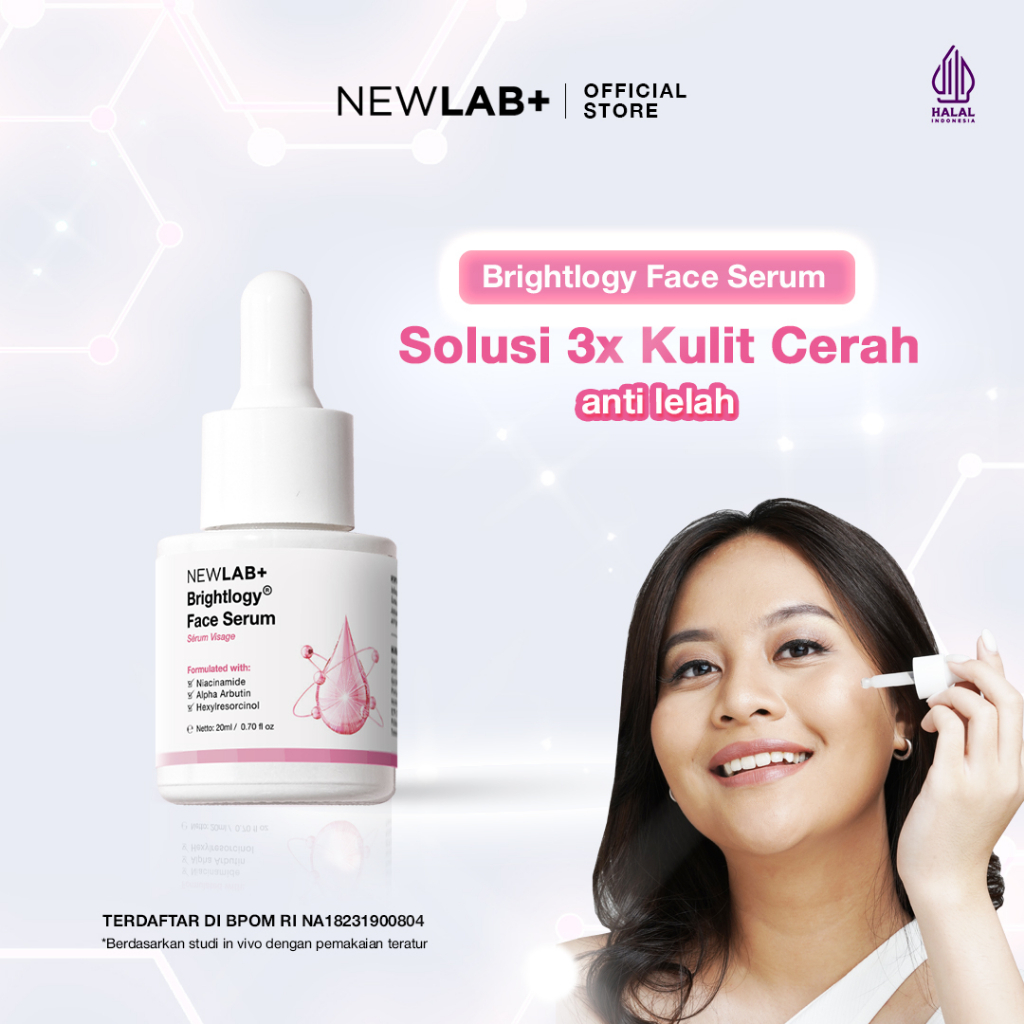 Jual NEWLAB Brightlogy Face Serum | Serum Whitening Brightening Untuk Wajah Glowing | Extra ...