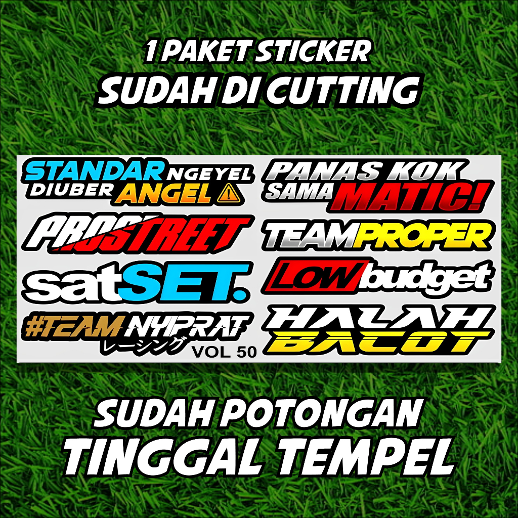 Jual VOL 50 Sticker Racing Hologram Print & Cut Sticker Motor Sticker ...
