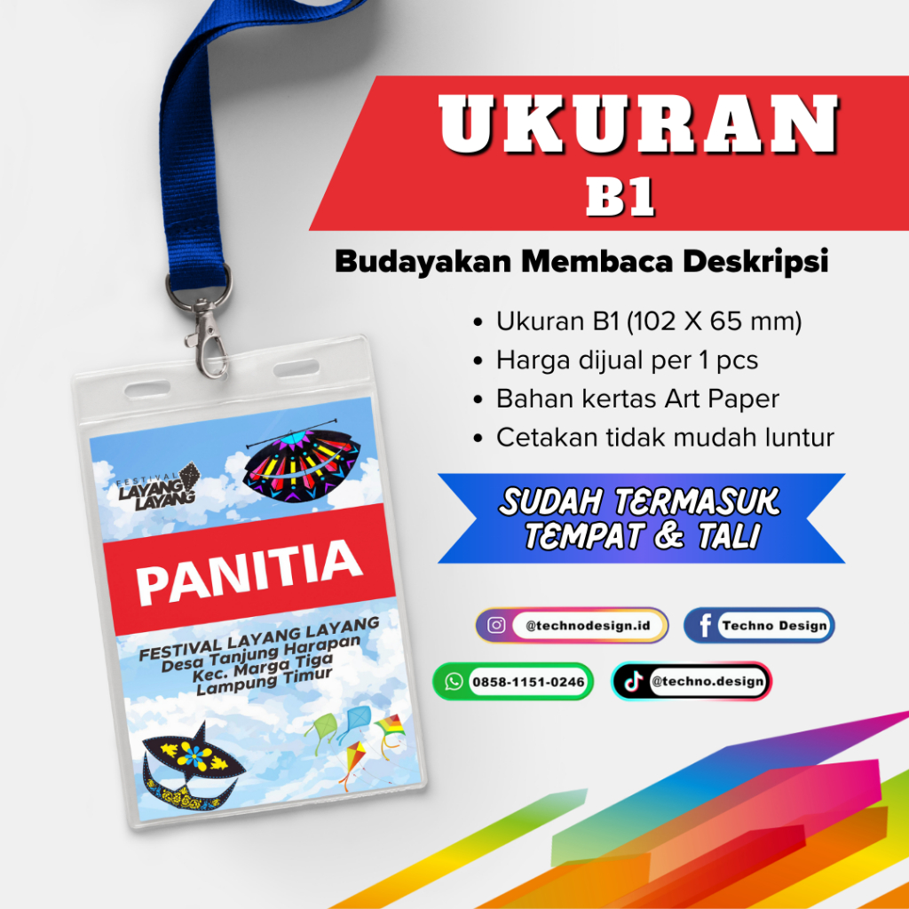 Jual ID CARD MURAH BISA UNTUK PANITIA, ACARA/FESTIVAL, LOMBA. | Shopee Indonesia