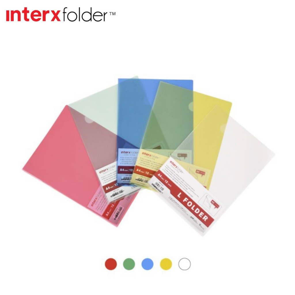 Jual Interxfolder Map Tebal Plastik Bening A4 / Map L A4 (1 Pak isi 12 ...