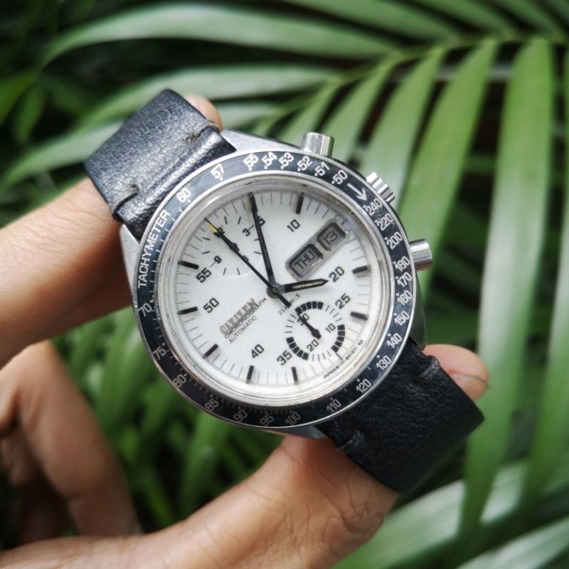 Jual vintage citizen chronograph automatic speedy homage omega ...