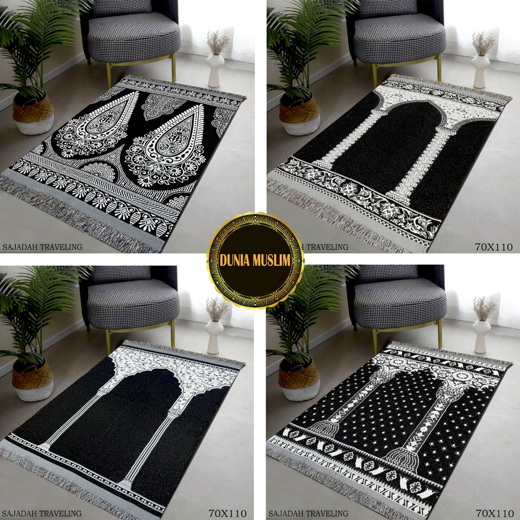 Jual Dunia Muslim - Sajadah Traveling Kusus Hitam Motif Kiswah Ukuran ...