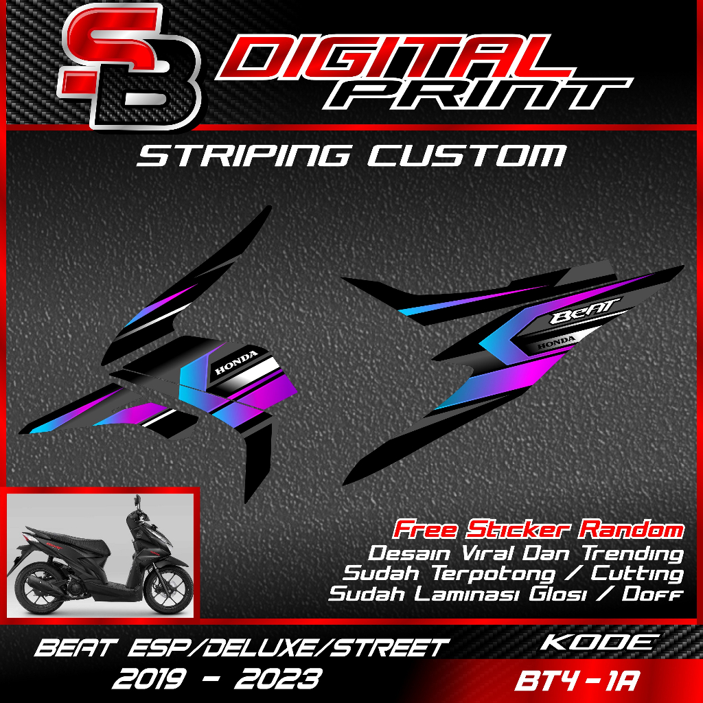 Jual striping beat esp/deluxe 2020 - sticker variasi motor honda beat ...