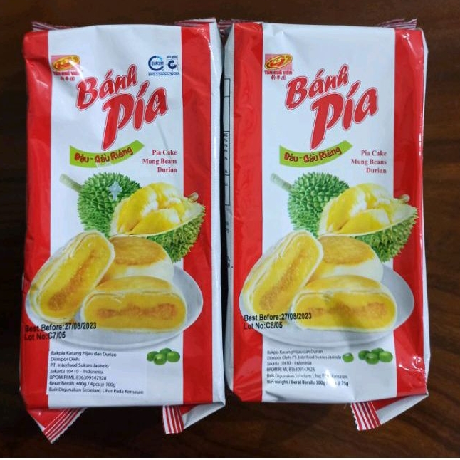 Jual Banh Pia Chay 400g / Pia Durian Vietnam 4x100g | Shopee Indonesia