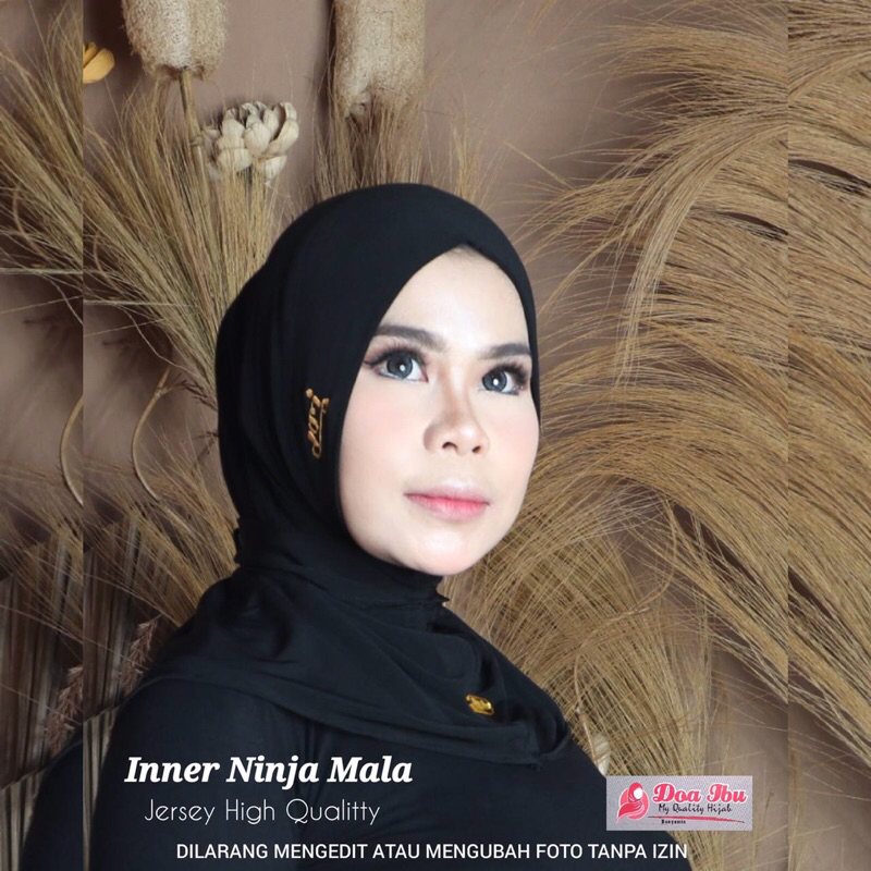 Jual INNER NINJA HIJAB JERSEY HIGH QUALITY MALAY PREPET KHUSUS HITAM ...