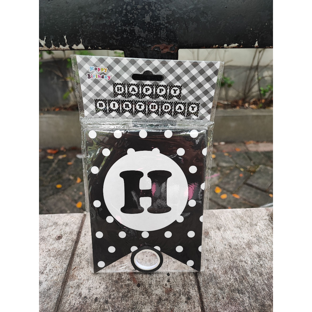 Jual BANNER ULANG TAHUN POLKADOT BANNER HAPPY BIRTHDAY BANNER FLAG ...