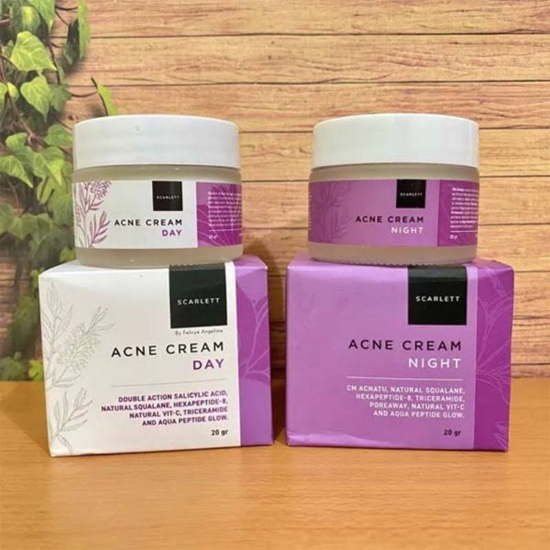 Jual SCARLET ACNE CREAM DAY AND NIGHT | Shopee Indonesia