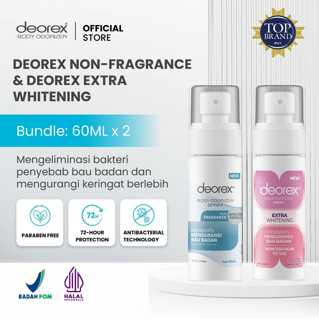 Jual [Bundling 2pcs Sensitive Bright] Deorex Body Odorizer Non ...