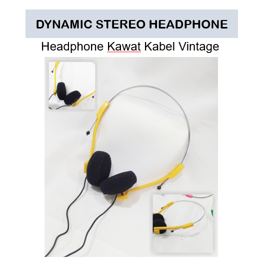Jual HEADPHONE KAWAT KABEL STEREO DYNAMIC VINTAGE SIMPEL EARPHONE BEST ...