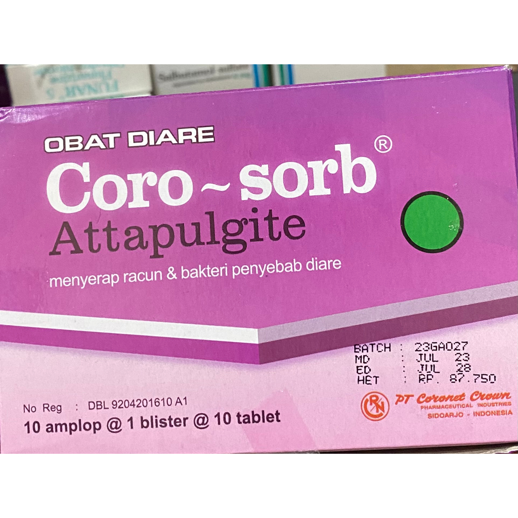 Jual CORO-SORB BOX 100 TABLET | Shopee Indonesia