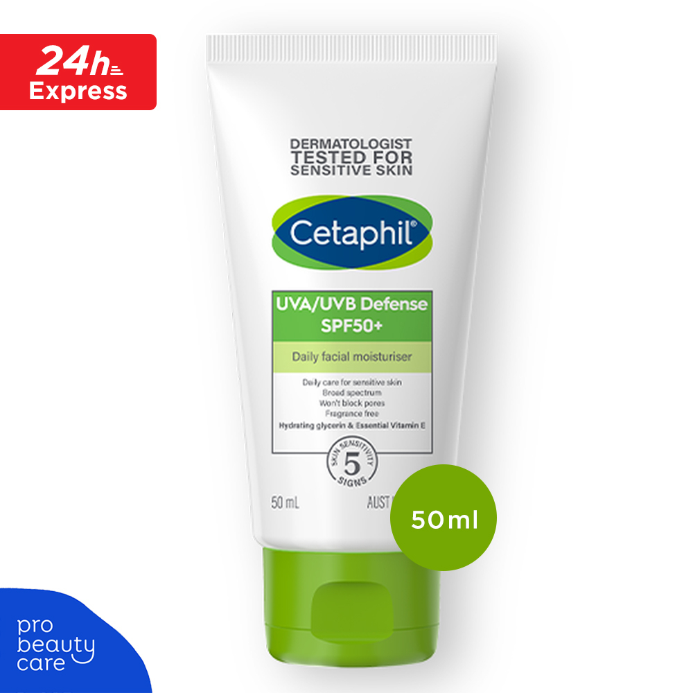 Jual Cetaphil - UVA/UVB Defense SPF 50+ (50 ml) - Sunblock | Shopee Indonesia