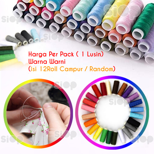 Jual Benang Jahit Warna Baju Pakaian Ekonomis (12 Roll) | Shopee Indonesia