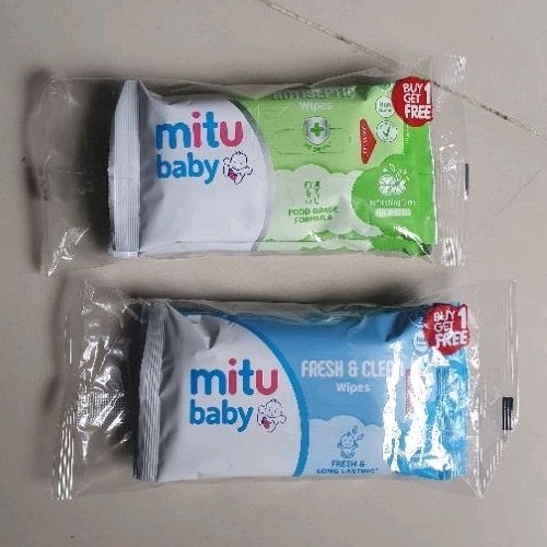 Jual Mitu baby wipes ANTISEPTIC FOOD GRADE / FRESH CLEAN BLUE kemasan ...