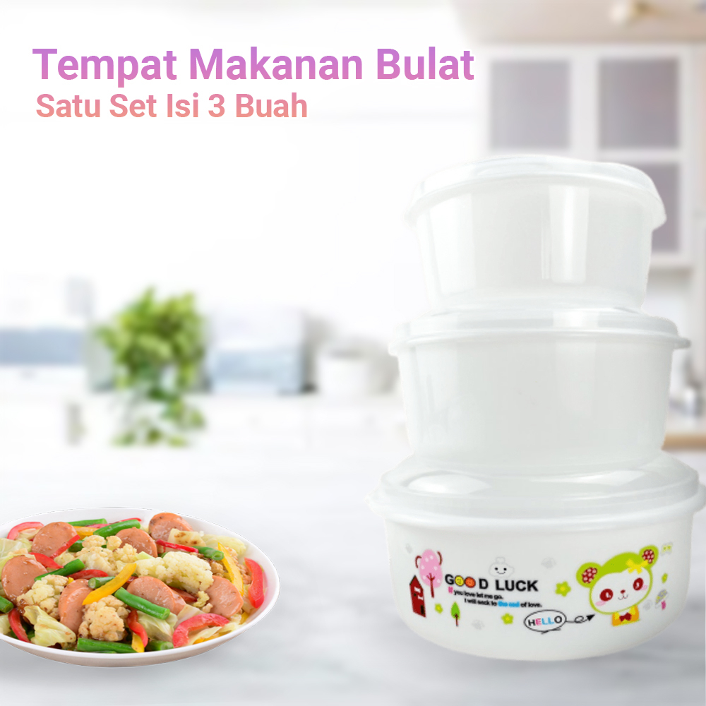 Jual Set 3 in 1 - Wadah Tempat Penyimpanan Makanan |Food Container ...