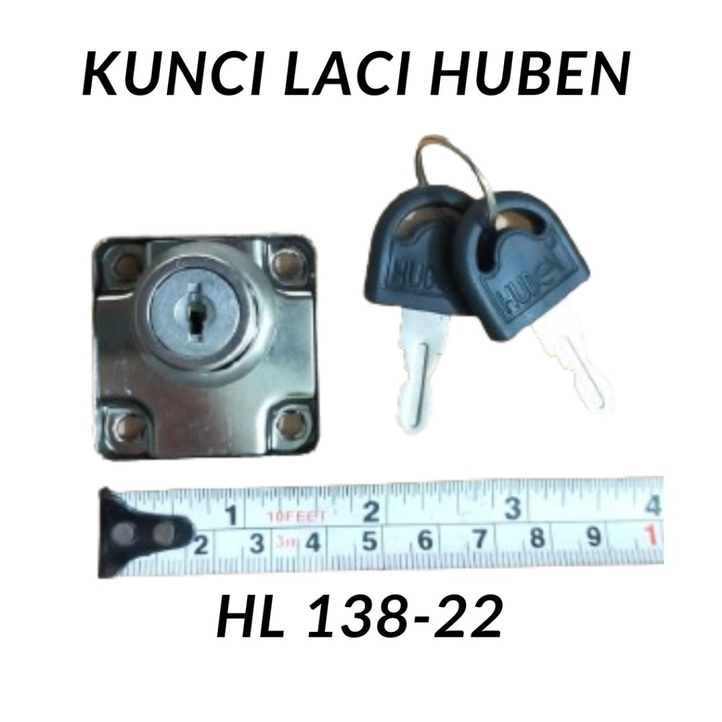 Jual Aneka - Kunci Laci / Pintu Lemari Meja Kantor HUBEN Kerangka Padat HL 138 - 22 AN22 ...