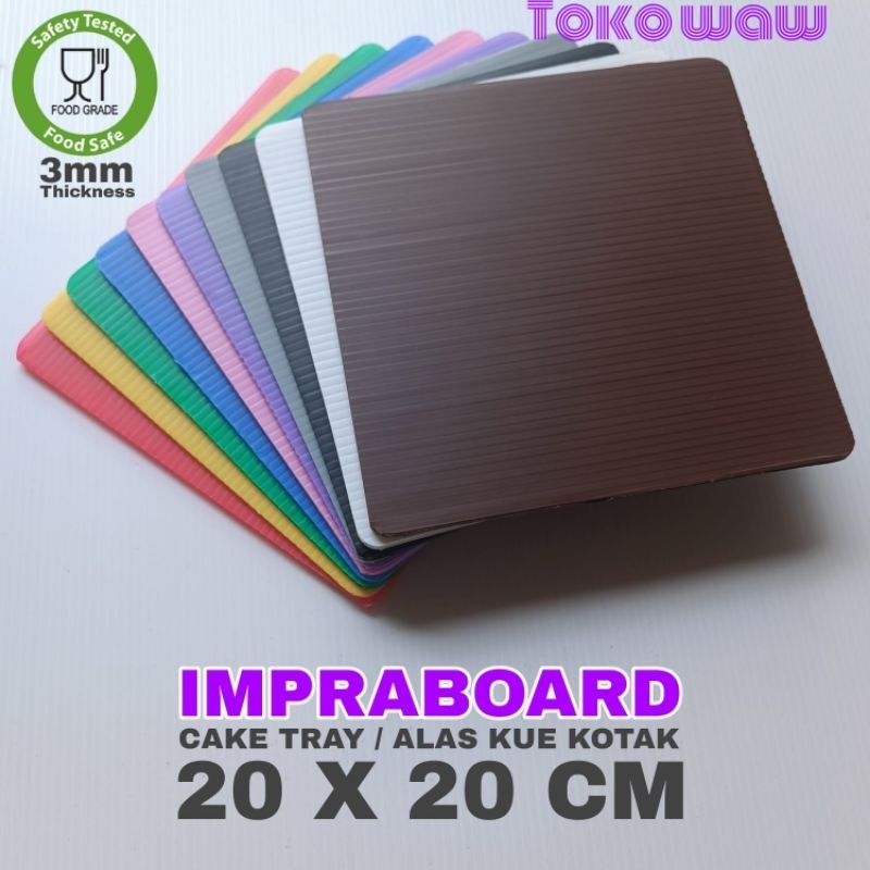 Jual Cake Board atau Alas Kue persegi kotak 20 X 20/19,5 X19,5 CM Tebal ...