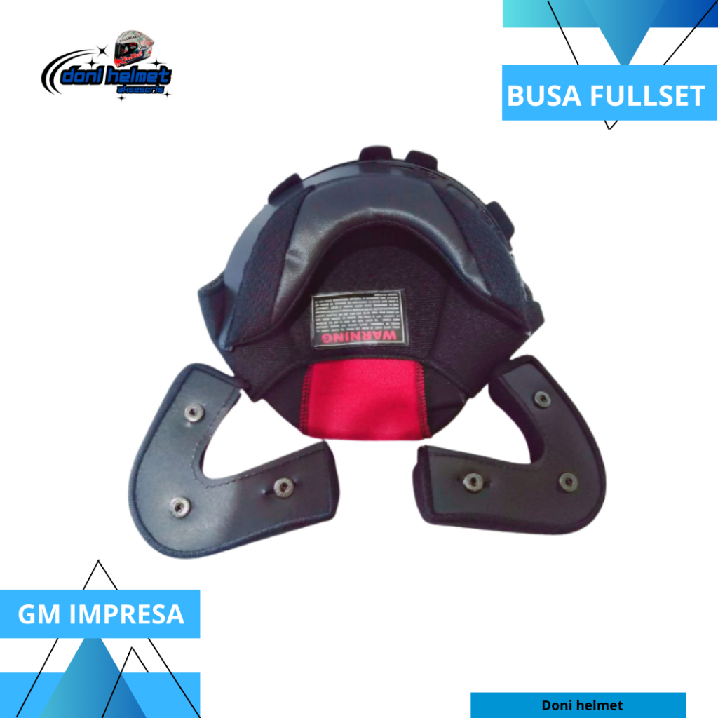 Jual Busa Helm GM Imprezza Fullset S M L Pipi Kancing Besi Cheekpad ...